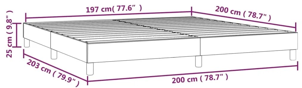 Box spring postel světle šedá 200x200 cm textil,  3120638