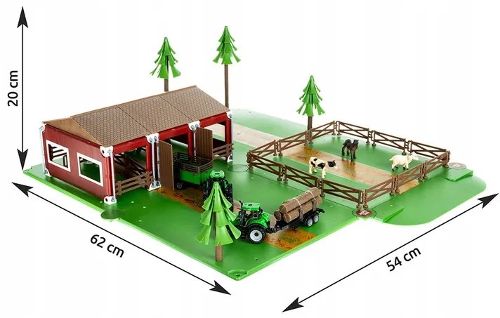 ISO 11465 Farma set s traktory a zvířátky