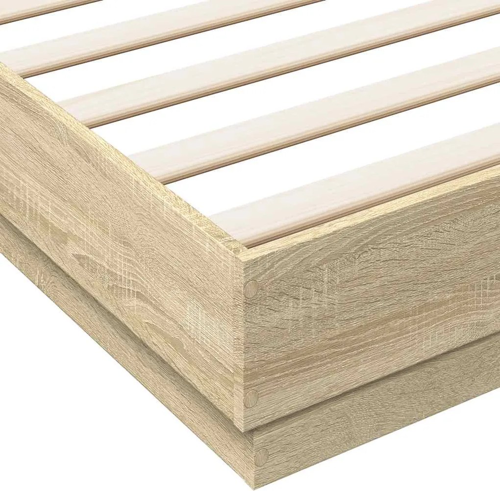Rám postele dub sonoma 200 x 200 cm kompozitní dřevo 3209830
