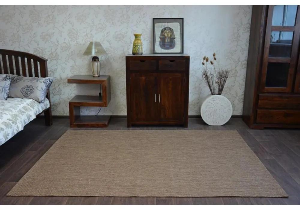 Kusový koberec Flat hnědý 80x150cm
