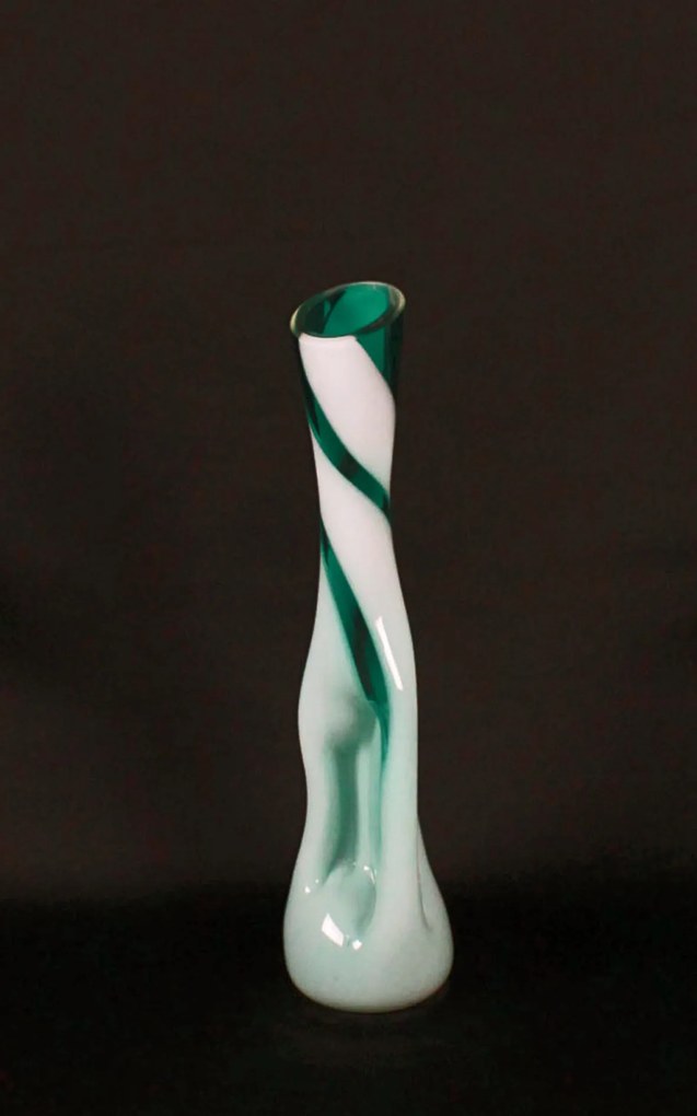 Levné-garnýže.cz - Váza designová dekorativní spirála modrá 60 cm
