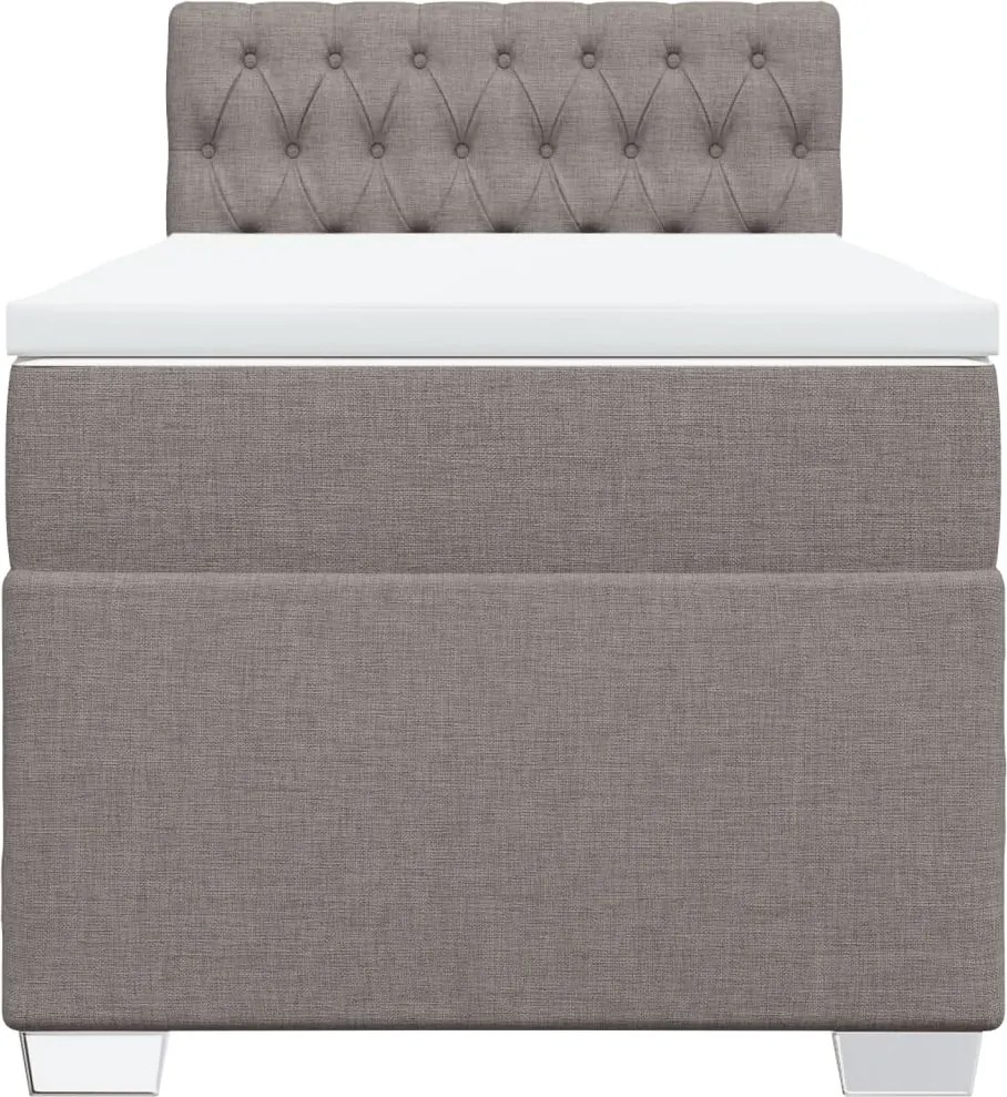 Box spring postel s matrací taupe 90x200 cm textil 3285782