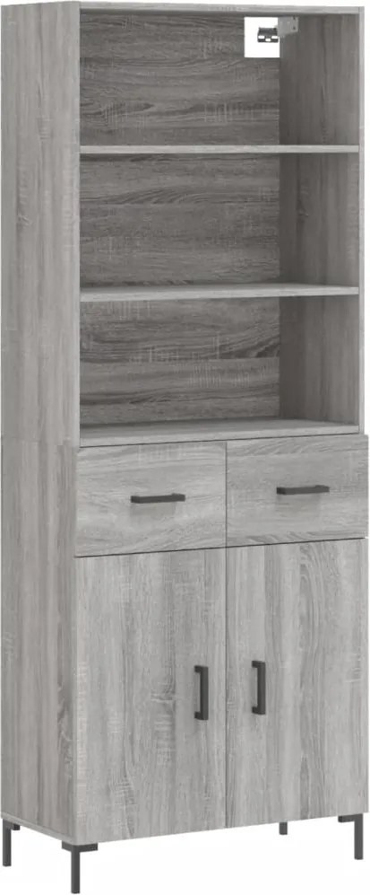 Skříň highboard šedá sonoma 69,5 x 34 x 180 cm kompozitní dřevo 3200519