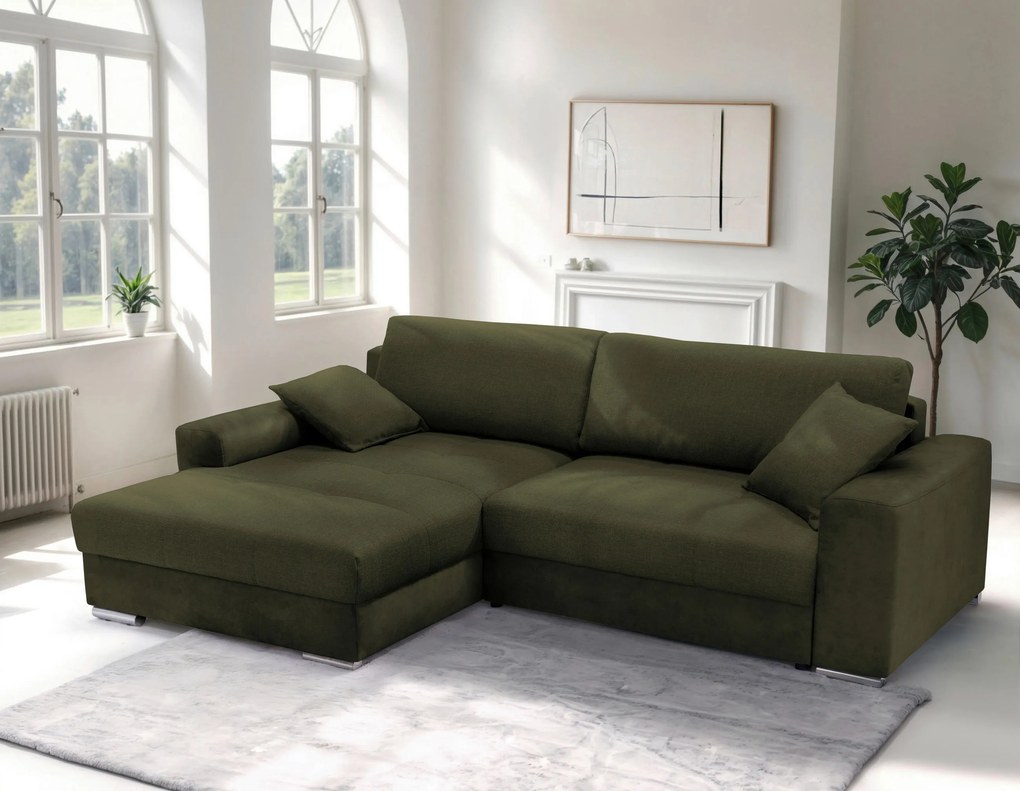 XXXLutz ROHOVÁ SEDAČKA, textil, olivově zelená MID.YOU - Sedací soupravy - 000694008103