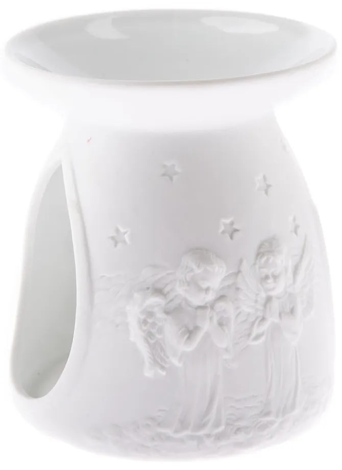 Bílá porcelánová aromalampa Dakls, výška 12,2 cm