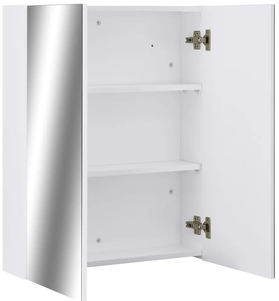 vidaXL 323607 Marketos Bathroom Mirror Cabinet White 60x15x75 cm MDF