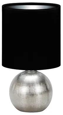 Strühm Moderní stolní lampa PERLO E14 SILVER/BLACK
