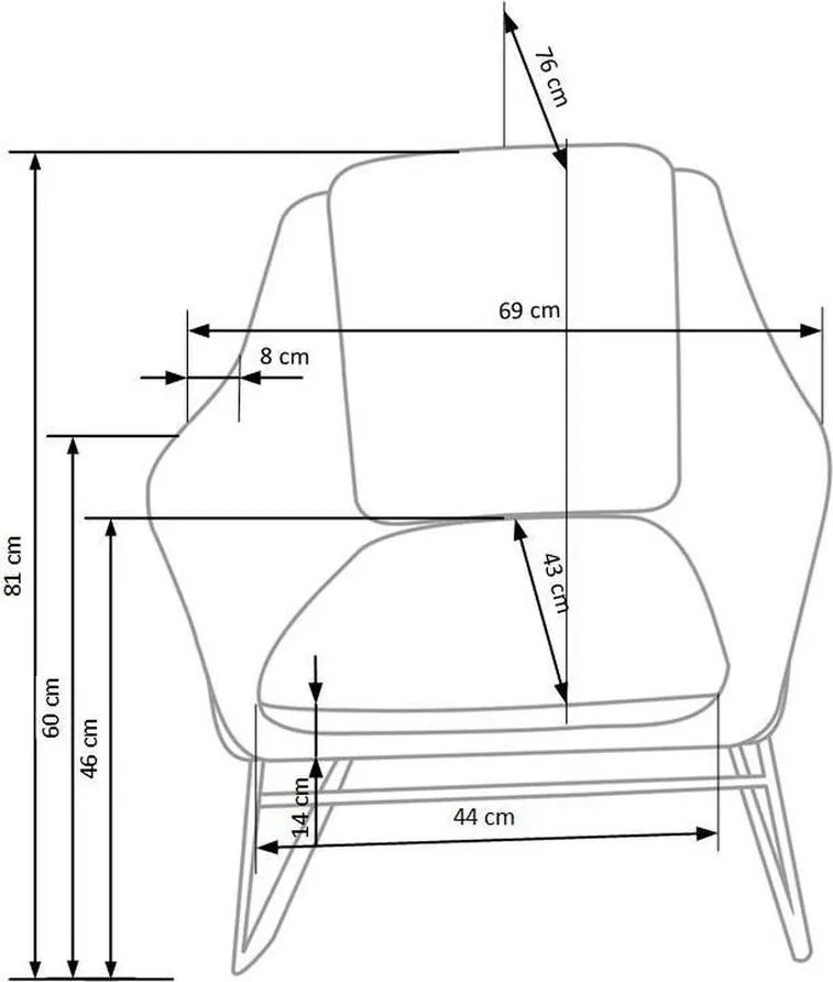 Křeslo Soft II, šedá
