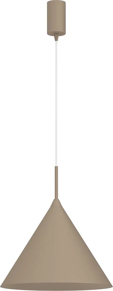 Závěsné svítidlo Capital, 1x tmavě obéžové kovové stínítko, (fi 32cm), be