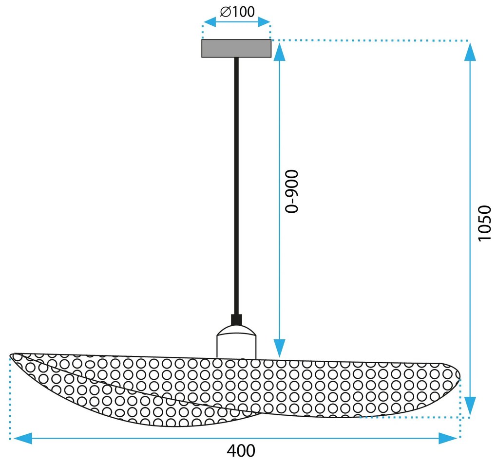 Toolight Stropní svítidlo APP1469-1CP BLACK/GOLD