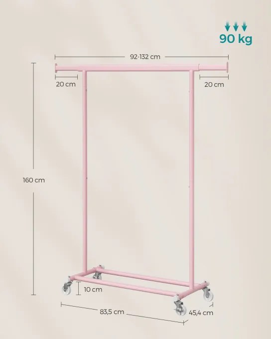 Věšákový stojan na kolečkách HSR013R01
