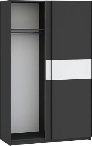 Šatní skříň Argalo 120, antracit / bílá
