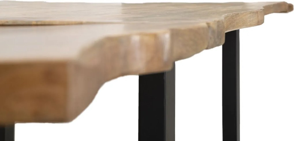 Jídelní rozkládací stůl Edge 180/280 cm z masivu hnědý/černý
