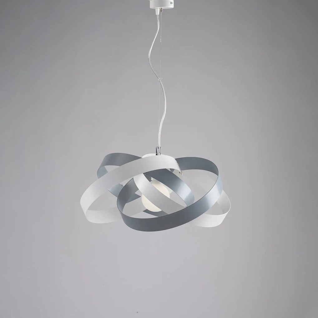 Light for home - Závěsné svítidlo na lanku BL156-1-BG Vertigo, 1 X 60 Watt Max, bílá, šedá, 1 X 60 W, E27, Bílá, šedá