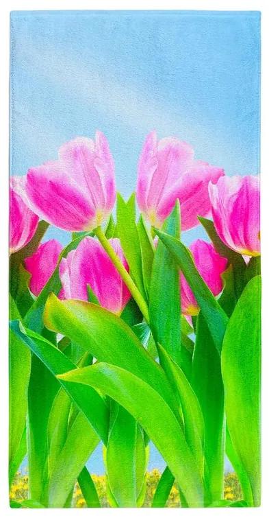 Osuška Tulipány 70x140
