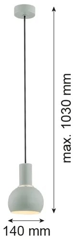 Argon 4214 - Lustr na lanku SINES 1xE27/15W/230V zelená