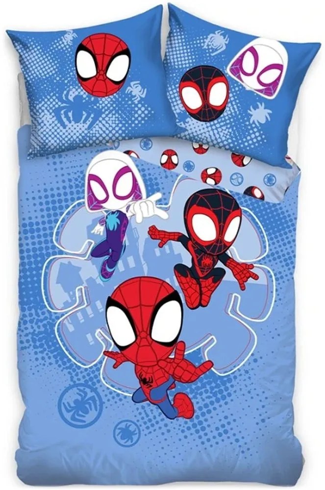 Bavlněné ložní povlečení Spidey - motiv Malí hrdinové - 100% bavlna Renforcé - 90 x 70 cm +140 x 200 cm