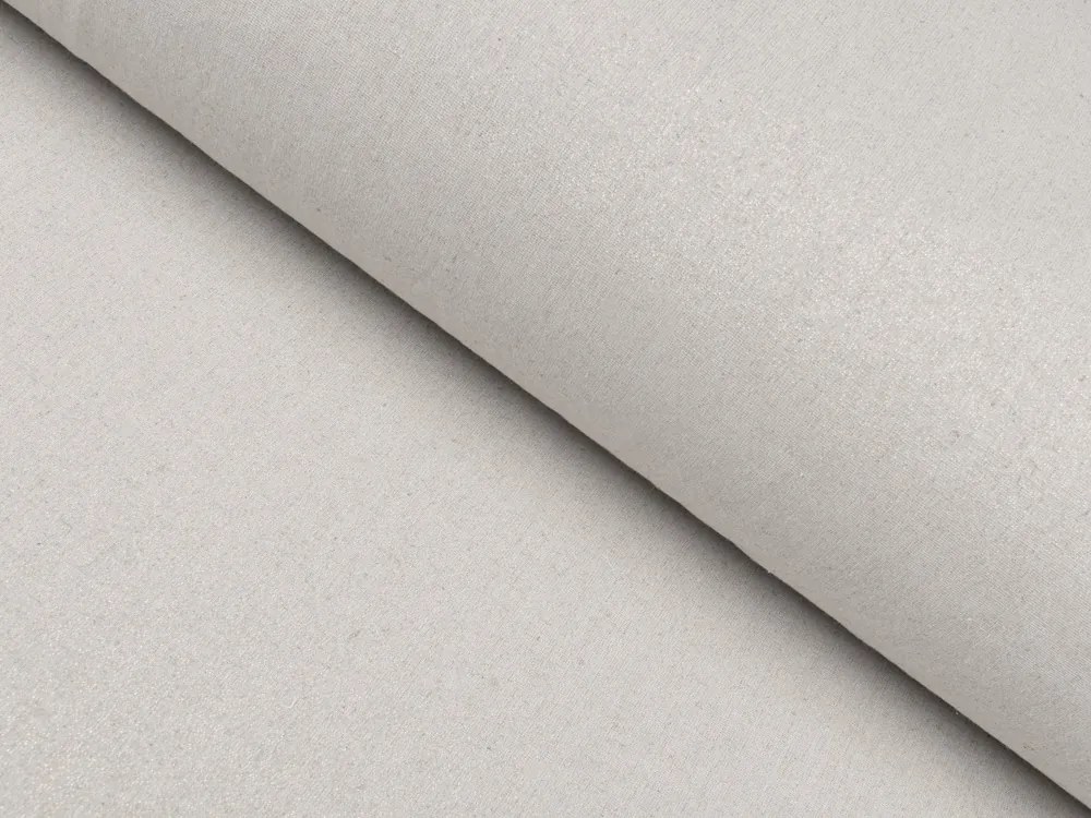Biante Dekorační čtvercový ubrus Leona LN-162 Režný/stříbrný třpytivý 80x80 cm