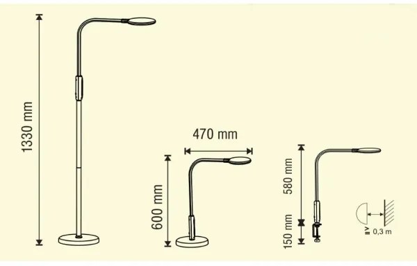 LED Stmívatelná lampa 3v1 LED/12W/230V bílá CRI 90 + dálkové ovládání