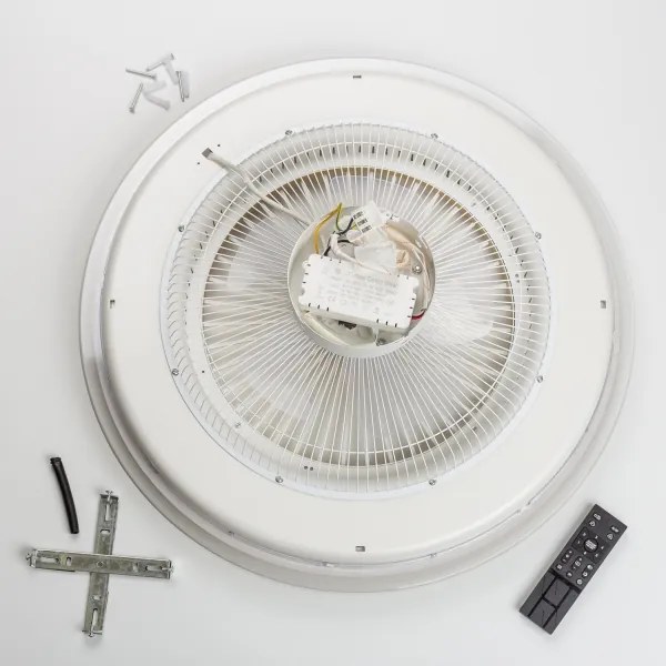 Brilagi - LED Stmívatelné svítidlo s ventilátorem RONDA LED/48W/230V stříbrná+DO