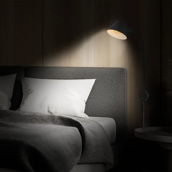 Briloner 2089-015 - Flexibilní nástěnná lampa BRELLO 1xE27/10W/230V černá