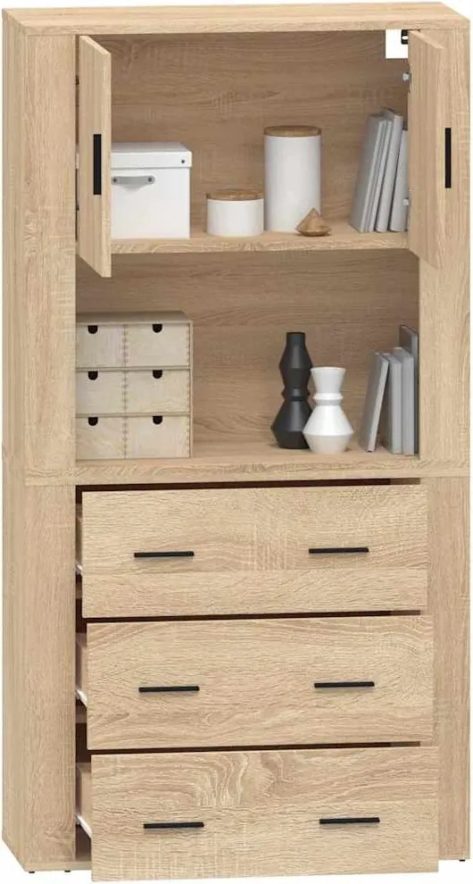 Skříň highboard dub sonoma kompozitní dřevo 3185386