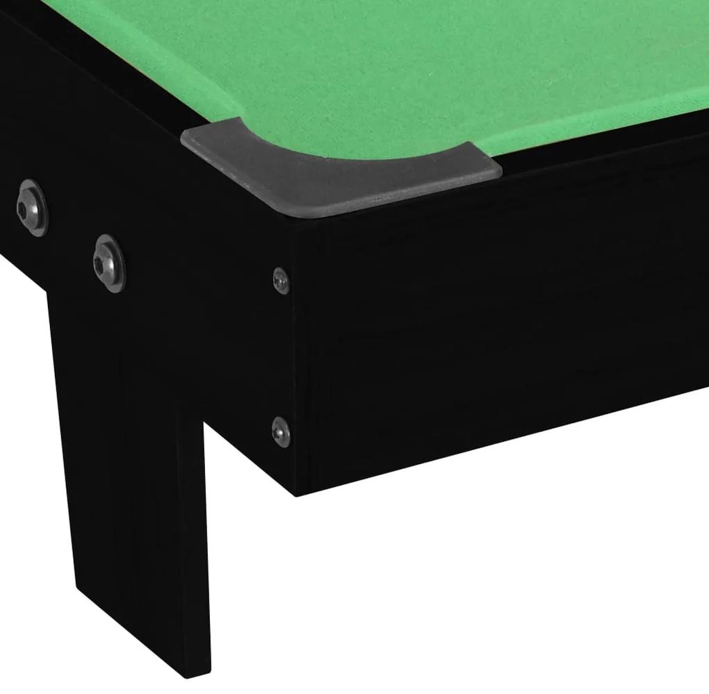 Mini kulečníkový stůl 92 x 52 x 19 cm černý a zelený