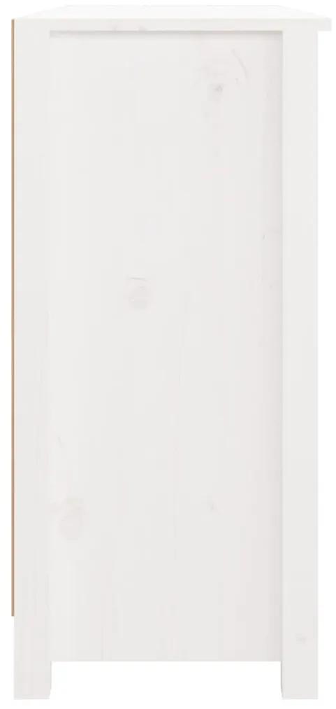 Příborník bílý 100 x 35 x 74 cm masivní borové dřevo,  814555
