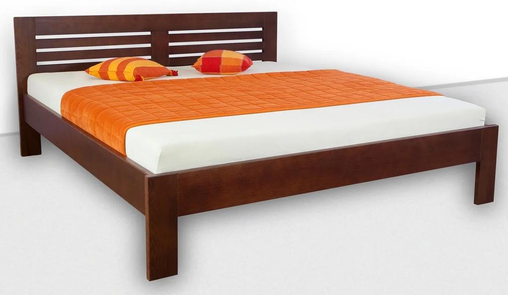 Krajča Manželská postel z masivu Vanesa 180 x 200 cm Povrchová úprava: Barevný lak RAL, Druh dřeva: Smrk