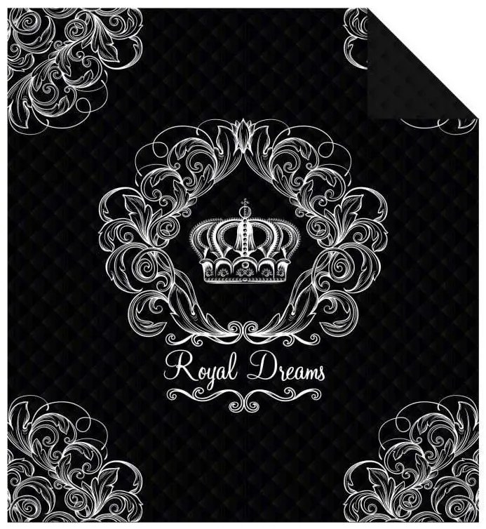 DETEXPOL Přehoz na postel Royal Dreams black  Polyester, 170/210 cm