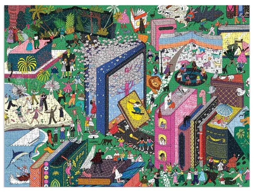 Galison Puzzle Knižní svět 1000 dílků