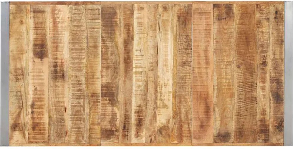 Jídelní stůl 160 x 80 x 75 cm masivní hrubé mangovníkové dřevo 321563