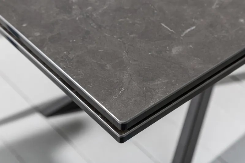 Jídelní stůl Euphoria 180-220-260cm keramický grafitový vzhled / 40645