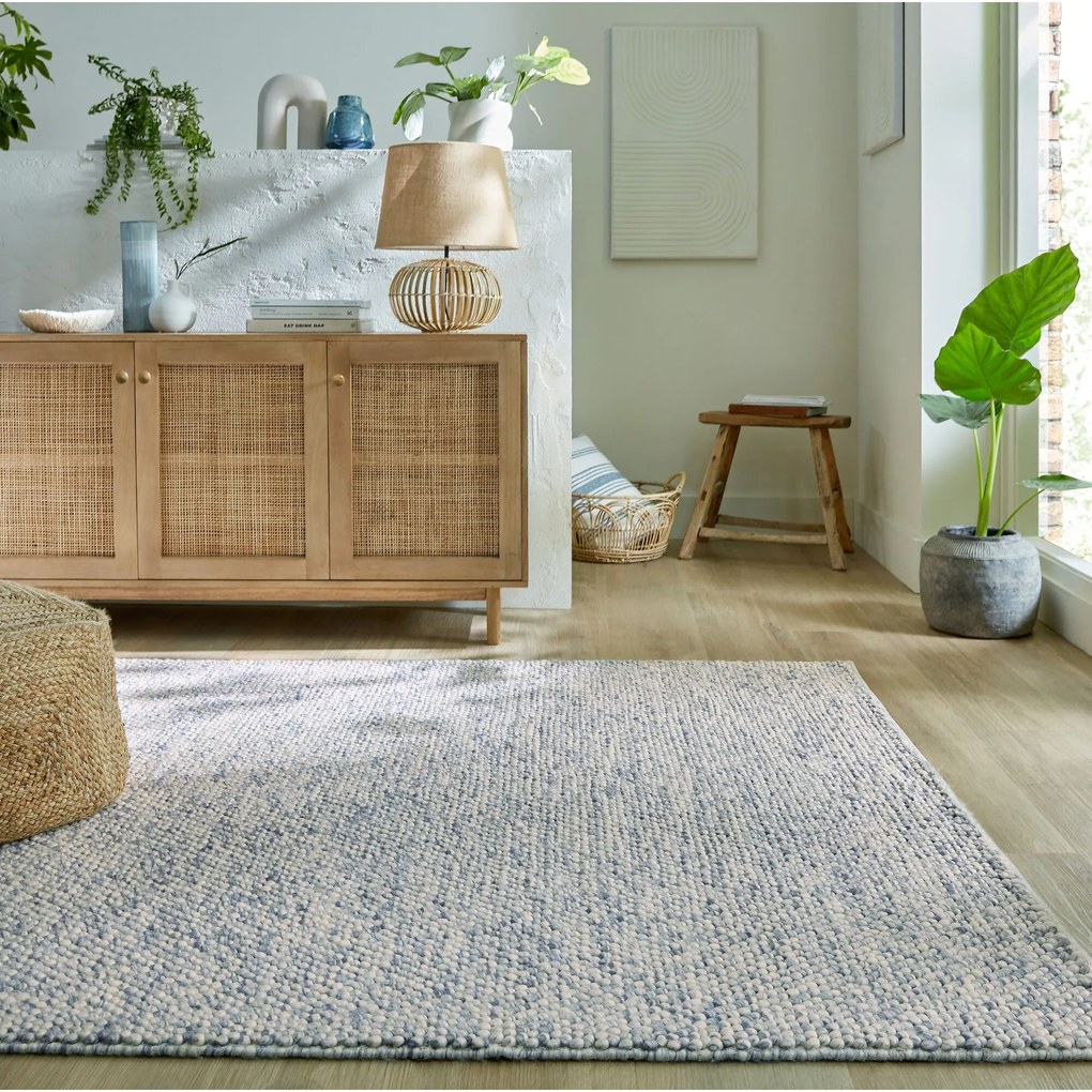 Flair Rugs, Ručně tkaný kusový koberec Minerals Blue, 80x150, modrá, chodba / předsíň