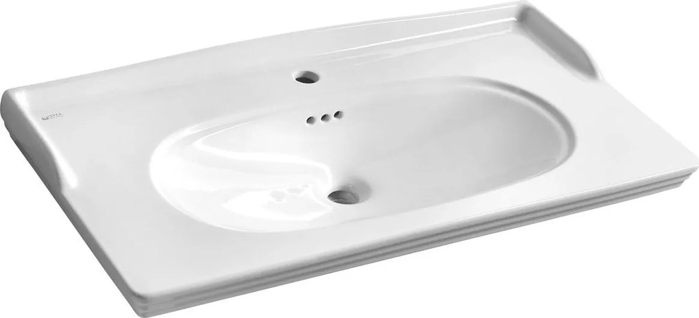 Isvea STELLA keramické retro umyvadlo 90x46,5cm, bílá 10ST50090