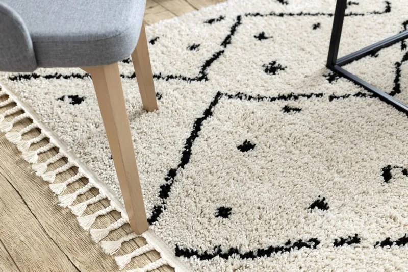 Dywany Łuszczów, Kusový koberec Berber Tetuan B751 cream, 180x270, bílá, ložnice