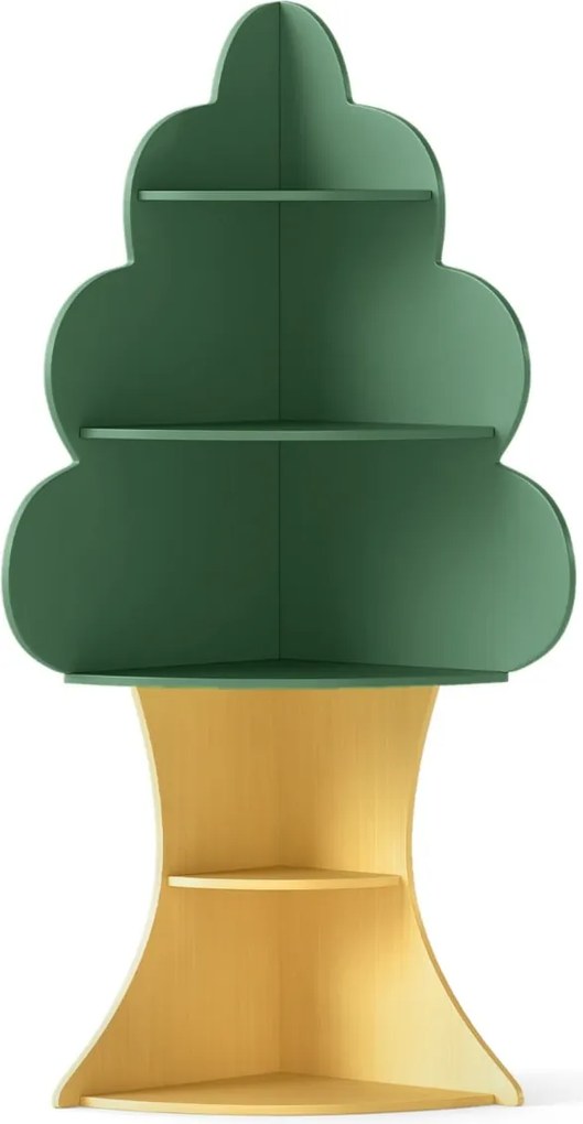 Costway Dřevěná dětská knihovna Tree Design 5 Tiers Dětská police