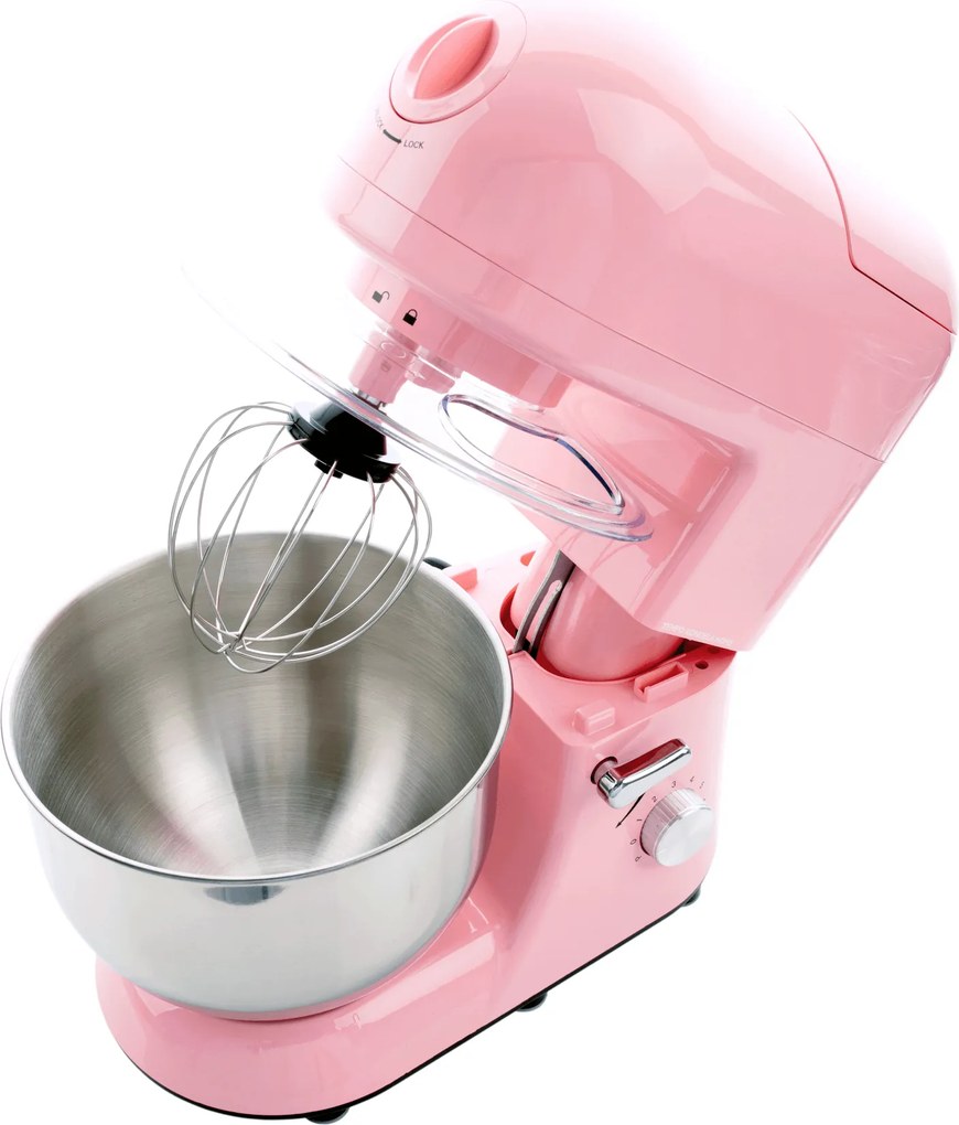 TEMPO-KONDELA KANTE, kuchyňský robot, 1800 W, 5 l, růžová / chrom