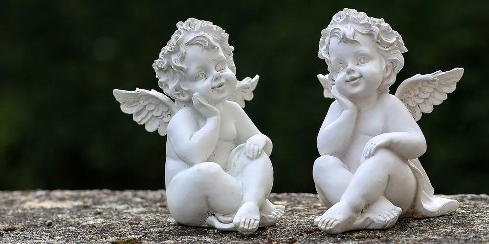 Obraz dvojice malých andělů - 100x50 cm