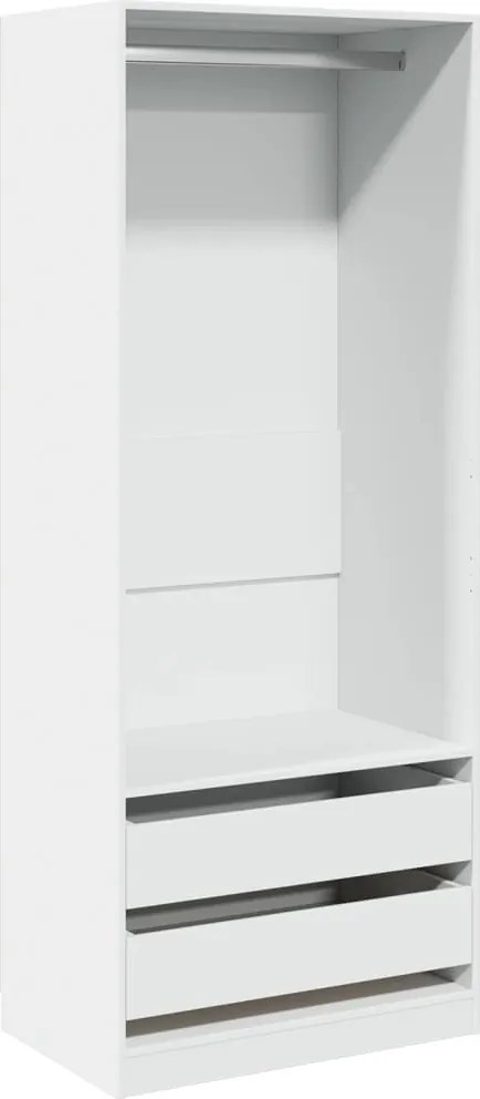 Šatní skříň bílá 80 x 50 x 200 cm kompozitní dřevo 3307747