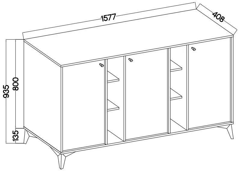 Falco Komoda Tomila 823/1 eukalyptus