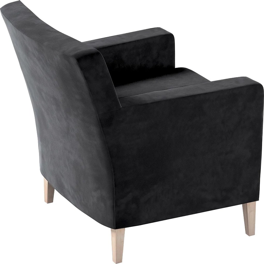 Potah na křeslo IKEA Karlstad barva černá látka lesklé, sametová