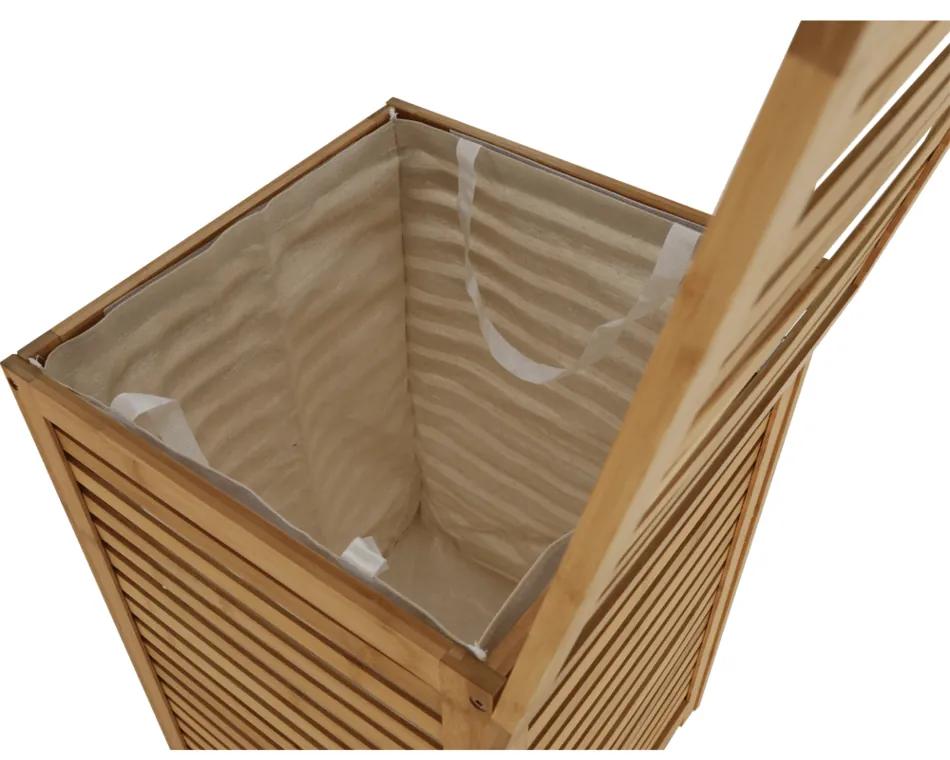 Tempo Kondela Lakovaný bambusový koš na prádlo Basket