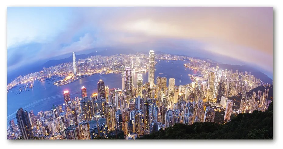 Wallmuralia Foto obraz akrylové sklo Hongkong  panorama 140x70 cm