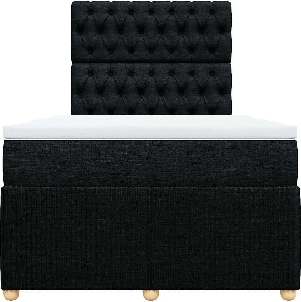 Box spring postel s matrací černá 120x190 cm textil 3294304