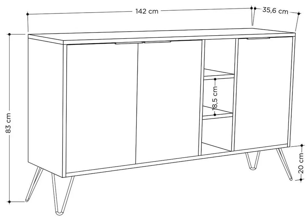 Skříňka Clara Light Mocha and Anthracite