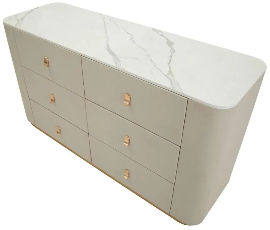 Designová komoda Ondelette 140 cm krémová