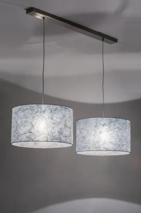 Závěsné designové svítidlo nad stůl Duo Silver Unima
