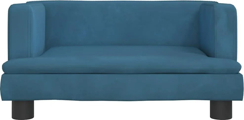 Pelíšek pro psy modrý 60 x 40 x 30 cm samet 171906