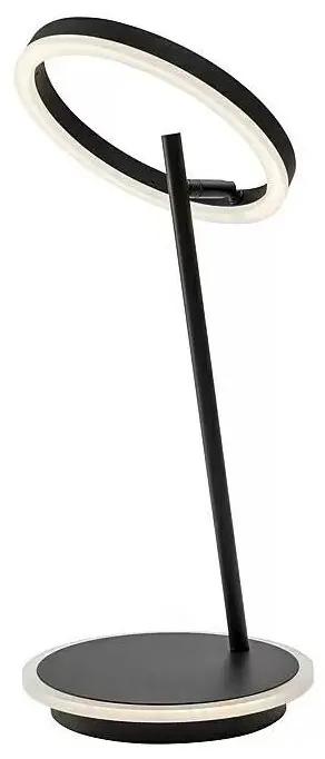 German LED stolní lampa Ring Ø 20 cm, 18 W, 1 900 lm / hliník / černá